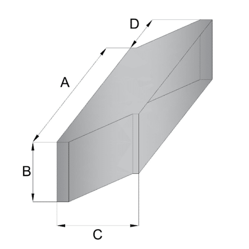 Conducto rectangular para ventilación de chapa galvanizada unión marco ...