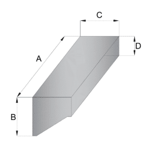 Conducto rectangular para ventilación de chapa galvanizada unión marco ...